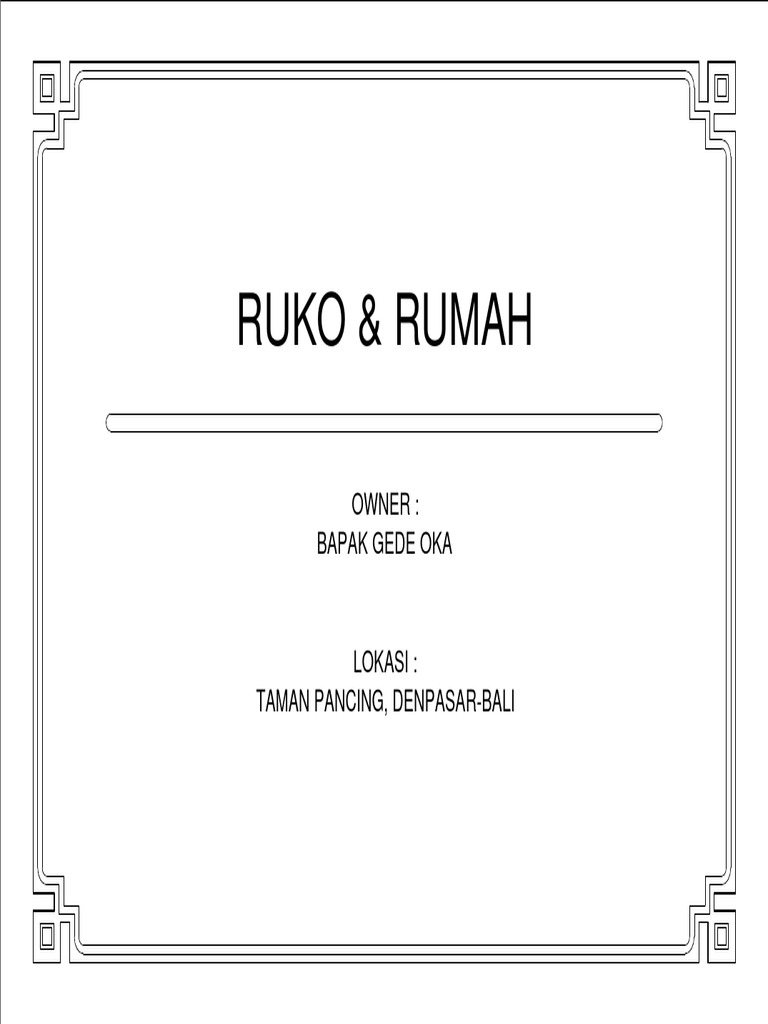 As Built Drawing Ruko Bli Gede | PDF