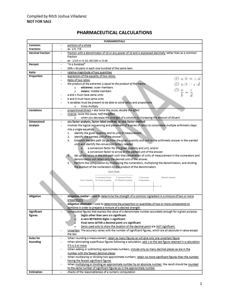 3. PHARMACEUTICAL CALCULATIONS | PDF | Medical Prescription ...
