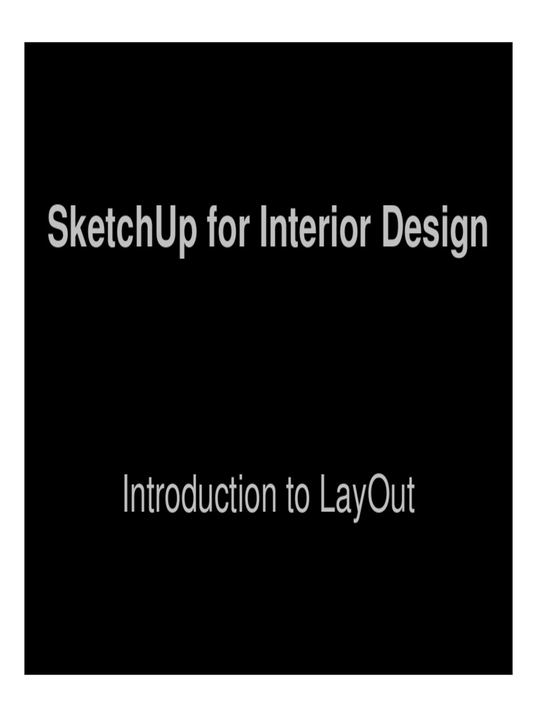 Layout Interior Lecture Complete | PDF | Sketch Up | Page Layout