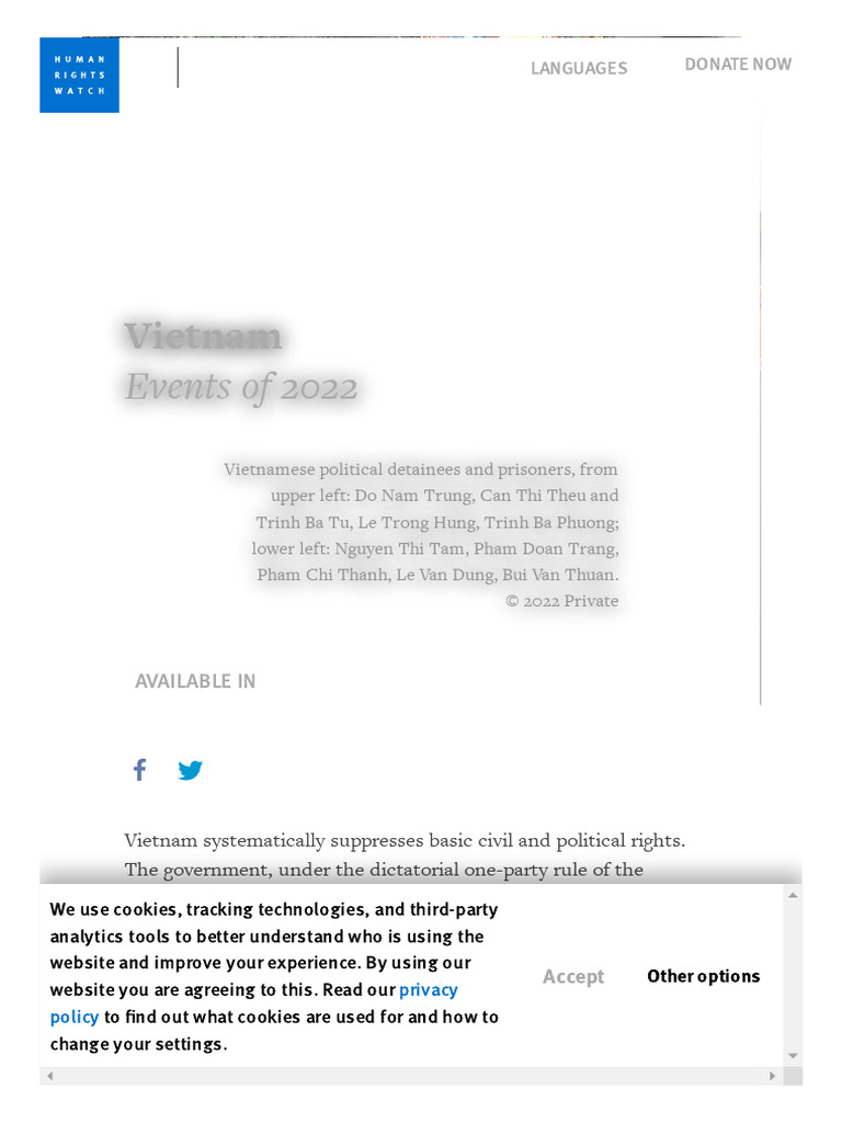 World Report 2023_ Vietnam _ Human Rights Watch | PDF | Vietnam ...