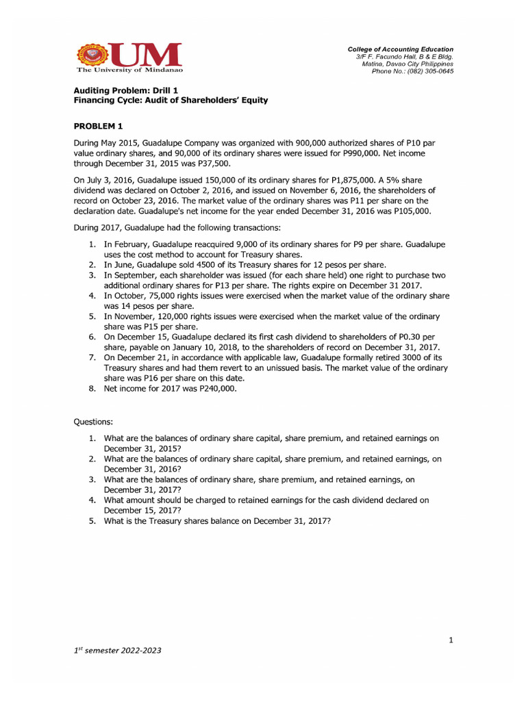 AP01 DRILL Final | PDF