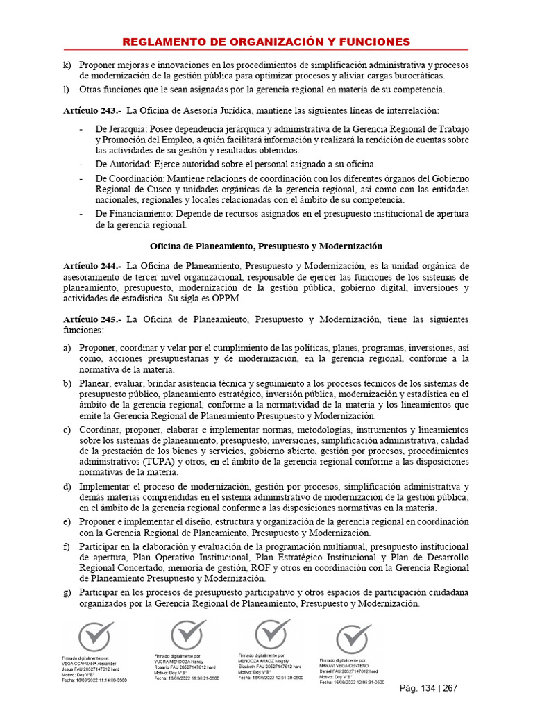 Rof-2022 - Segunda Arte | PDF | Presupuesto | Administración Pública