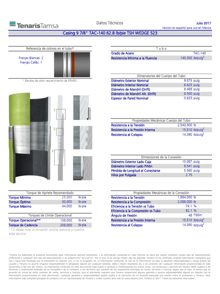 Especificaciones Técnicas TAC-140 9.875" | PDF