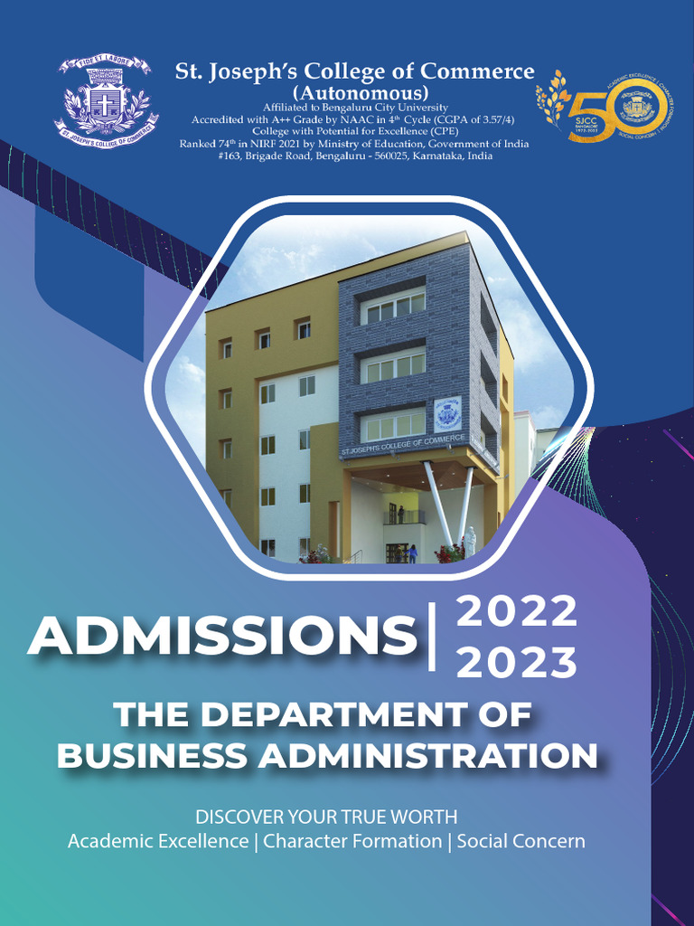 BBA Admissions Brochure 2022-23 | PDF