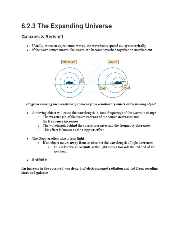 6.2.3 The Expanding Universe | PDF