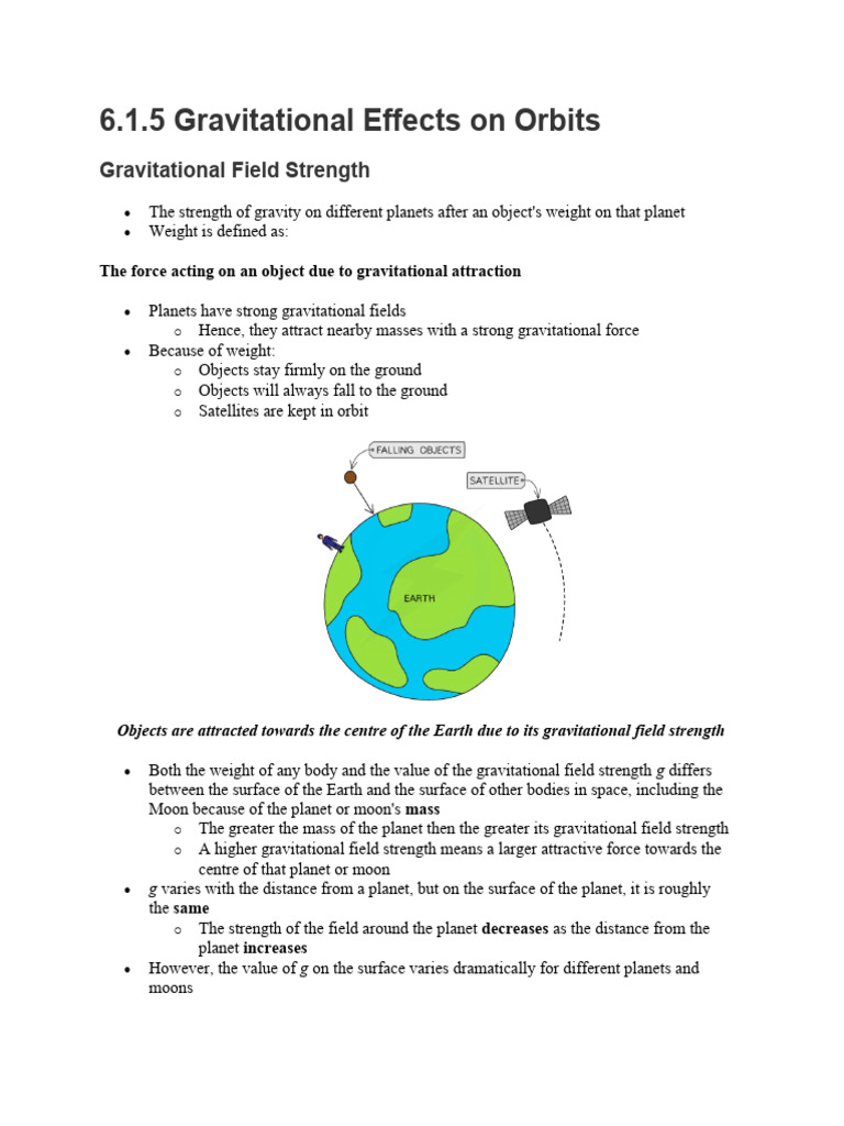 6.1.5 Gravitational Effects On Orbits | PDF | Orbit | Planets