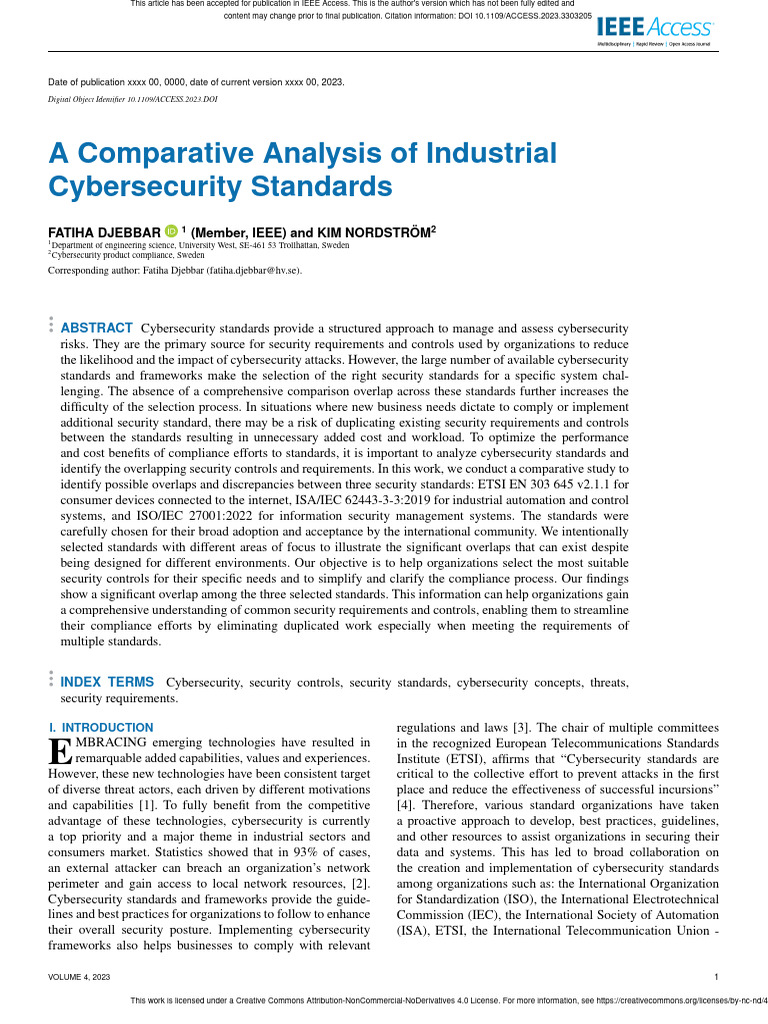 A_Comparative_Analysis_of_Industrial_Cybersecurity | PDF | Computer ...