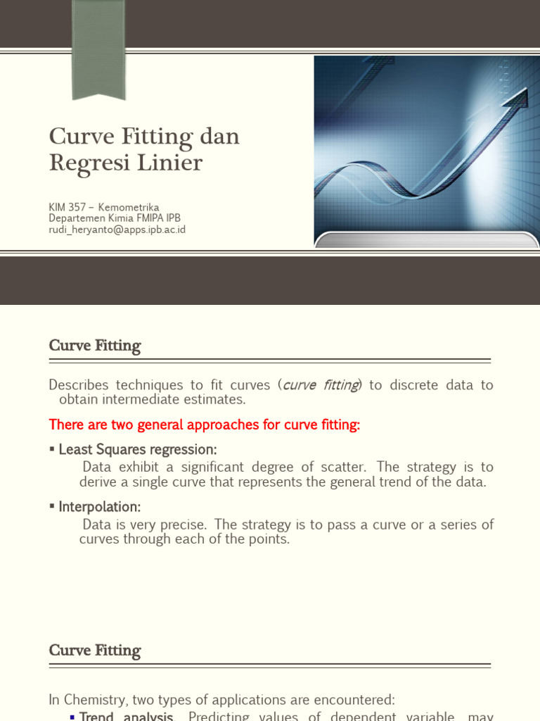 Chemistry Curve Fitting Guide | PDF | Regression Analysis | Errors And ...