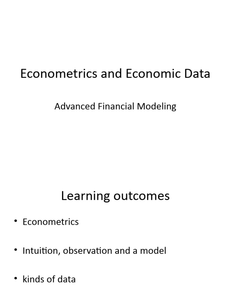 Econometrics | PDF | Econometrics | Statistics Econometrics | PDF | Econometrics | Statistics