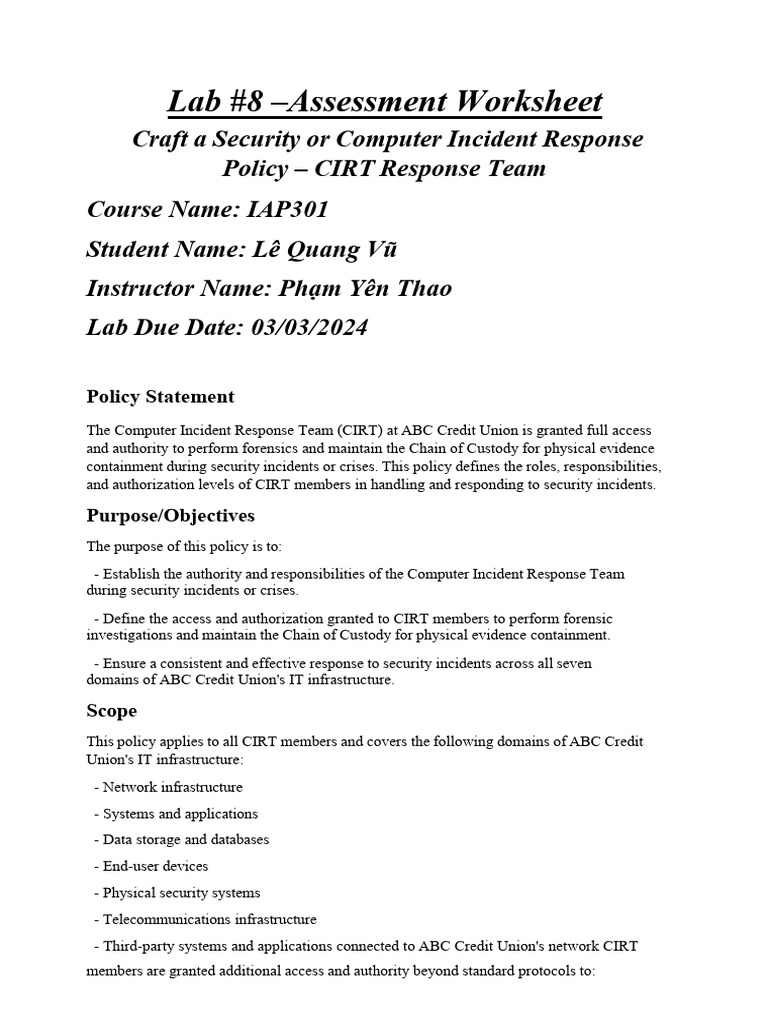 Lab4-Le Quang Vu-SE160967-IA1702 | PDF | Computer Security | Security