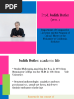 Judith Butler Theory of Performativity | PDF | Gender | Gender Studies