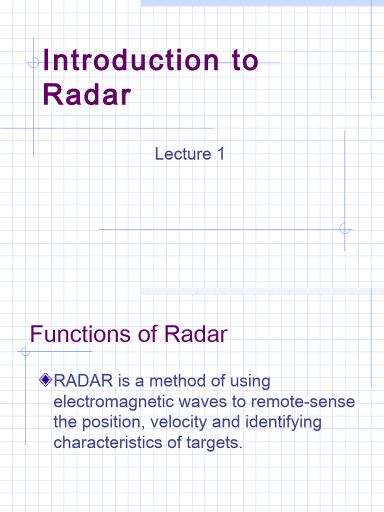 Introduction To Radar | Download Free PDF | Radar | Antenna (Radio)