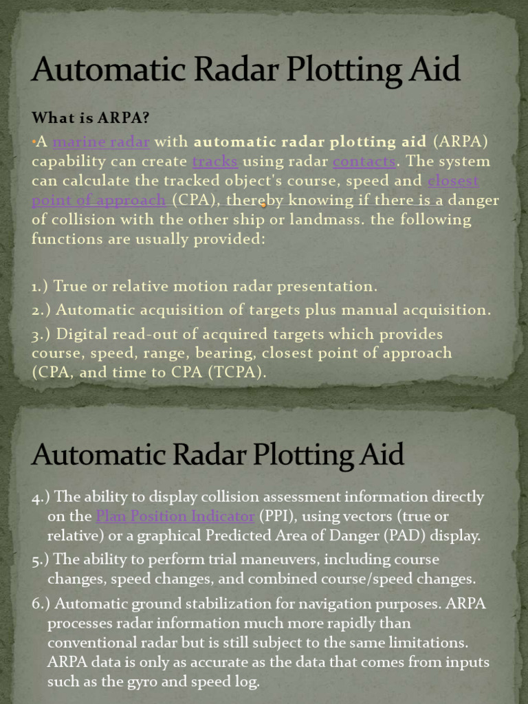 Automaticradarplottingaid | PDF