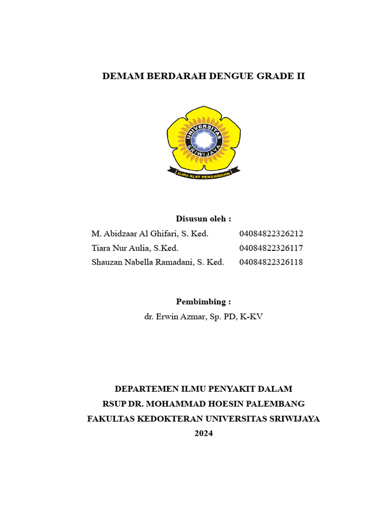 Demam Berdarah Dengue Grade Ii | PDF