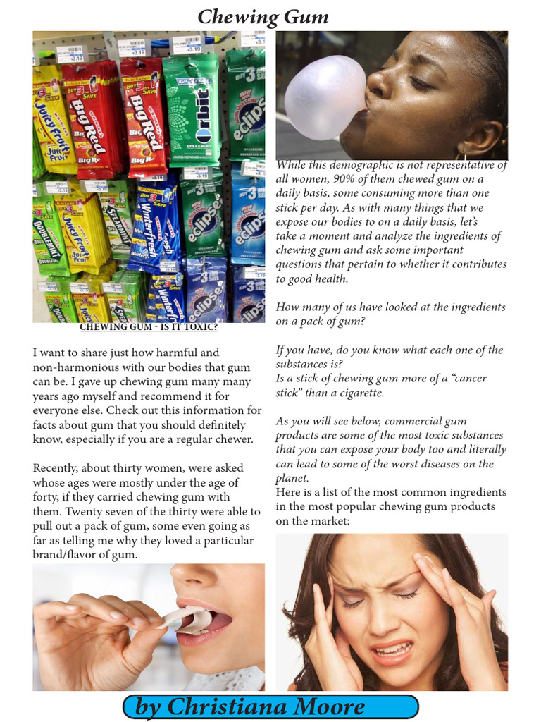 Chewing Gum | PDF | Food And Drink | Chemical Substances
