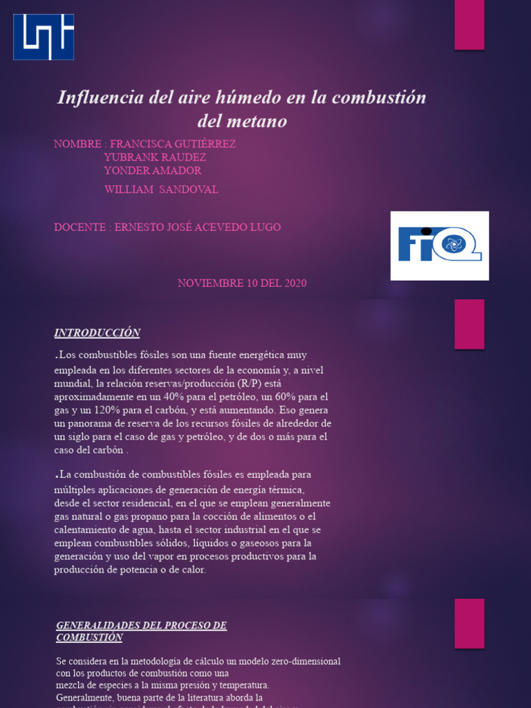 Trabajo de Termodinamica Exp-1 | PDF | Combustión | Combustibles fósiles