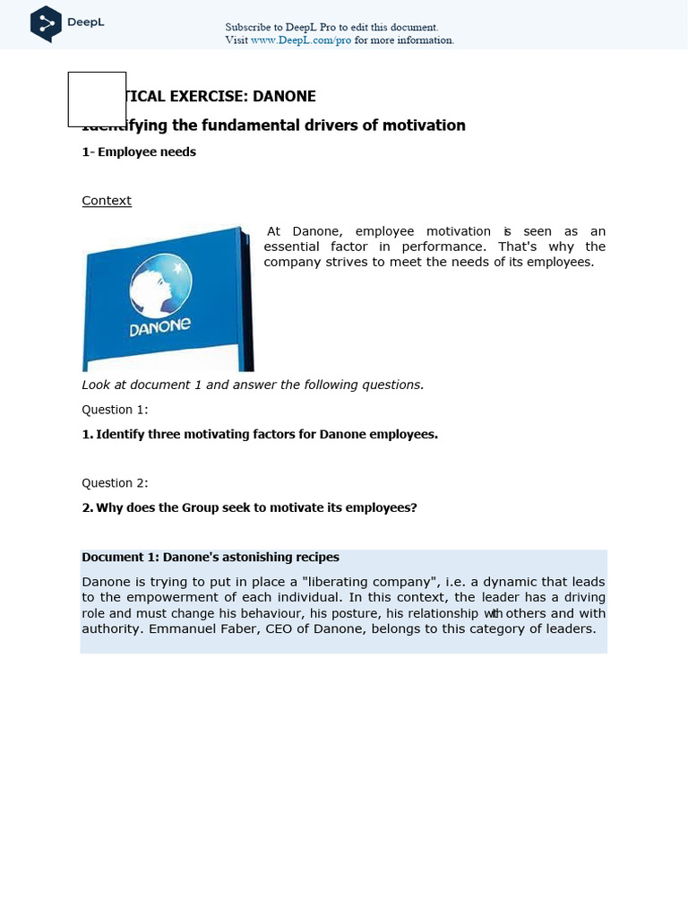 Practical Exercise | PDF | Motivation | Motivational