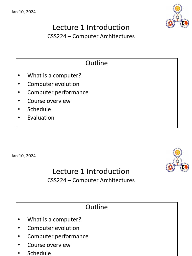 CSS224-Lec1 | PDF | Central Processing Unit | Integrated Circuit