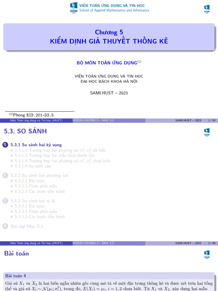 2023 MI2020 Chap5 5.3 SAMI | PDF