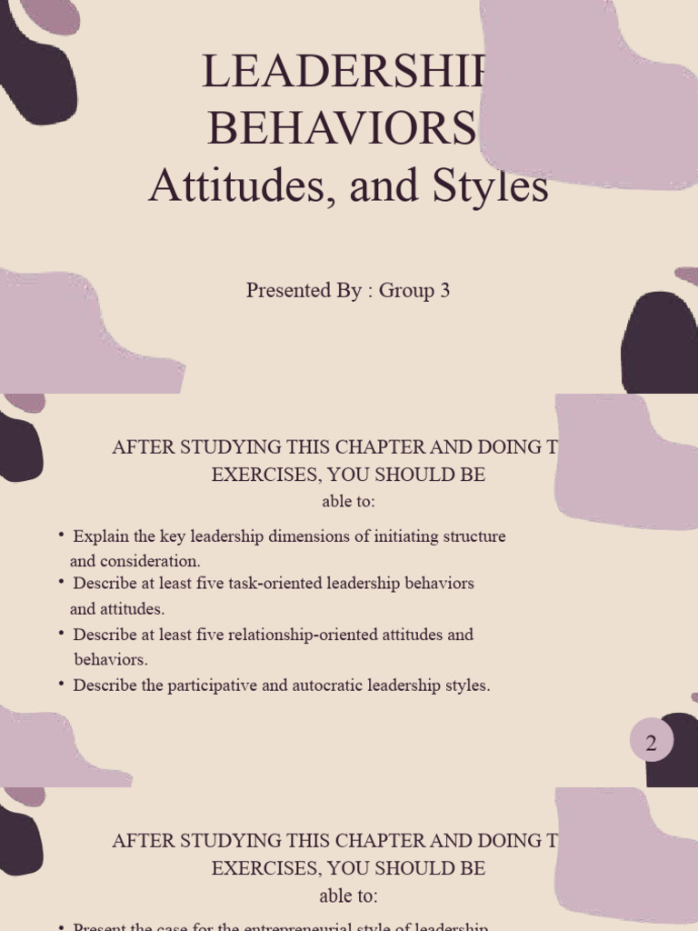 Group 3 - ENTREP 18 | PDF | Leadership | Entrepreneurship