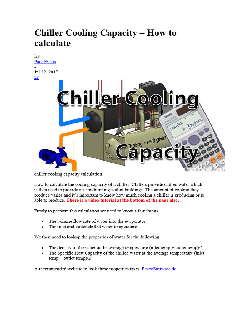 Chiller Cooling Capacity | PDF