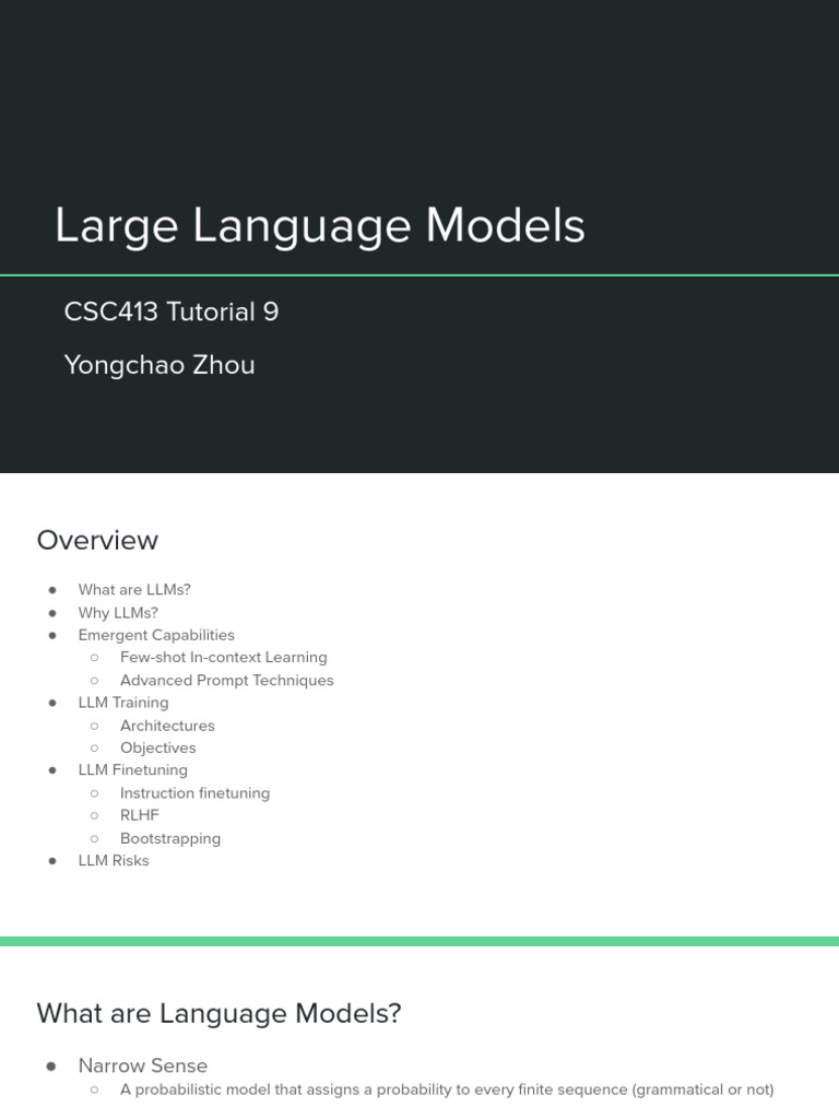 llm-ppt | PDF | Statistical Models | Computing