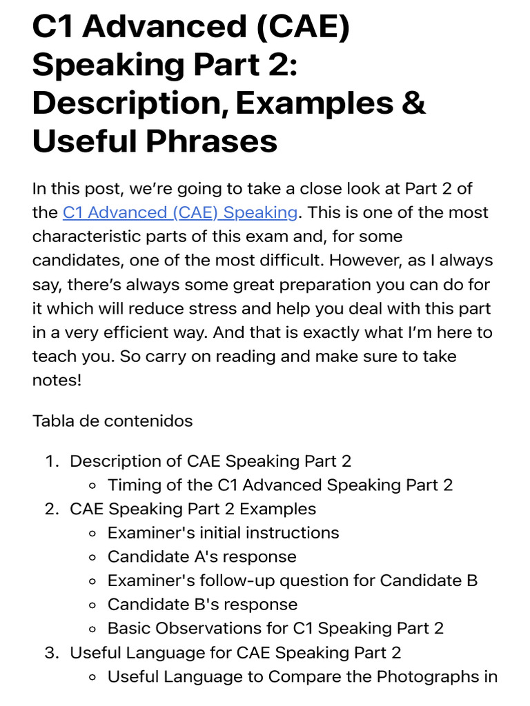 CAE Speaking Part 2 - KSE Academy® | Download Free PDF | Question ...