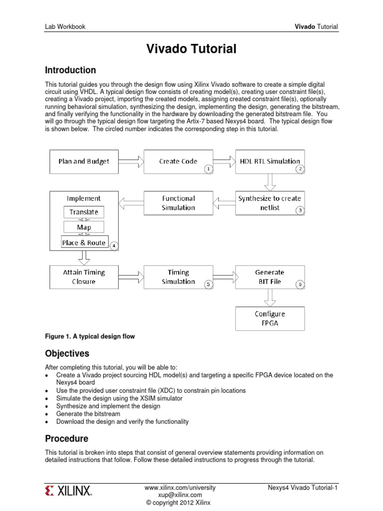 VHDL Tutorial Vivado | Download Free PDF | Vhdl | Hardware Description Language