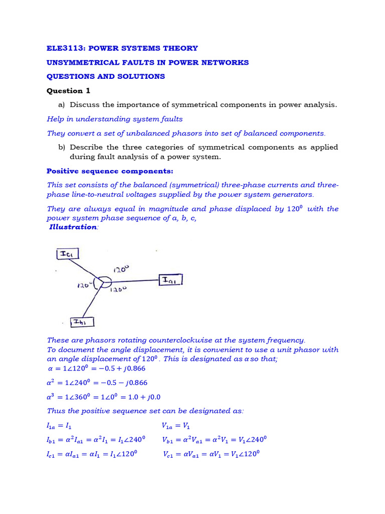 Symmetrical Components in Power Systems | PDF | Electromagnetism ...