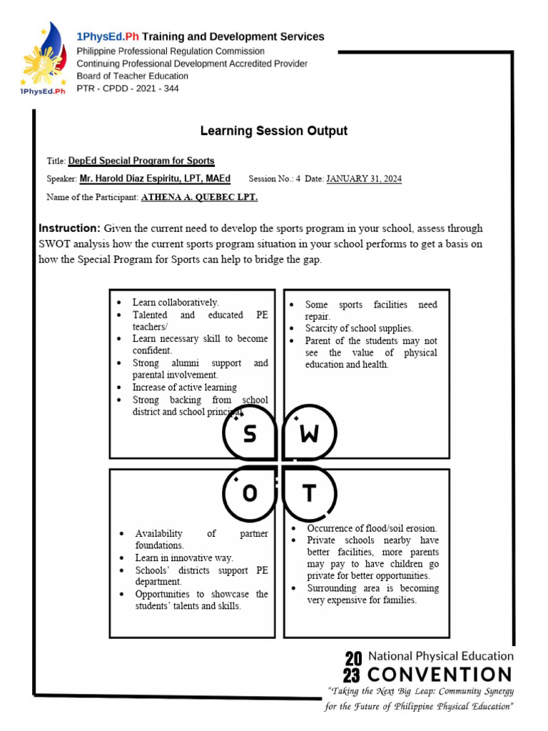 DepEd Special Program For Sports | PDF | Career & Growth | Wellness
