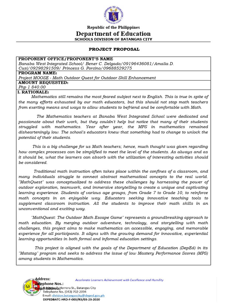 Project MOOSE-Activity Proposal | Download Free PDF | Mathematics ...