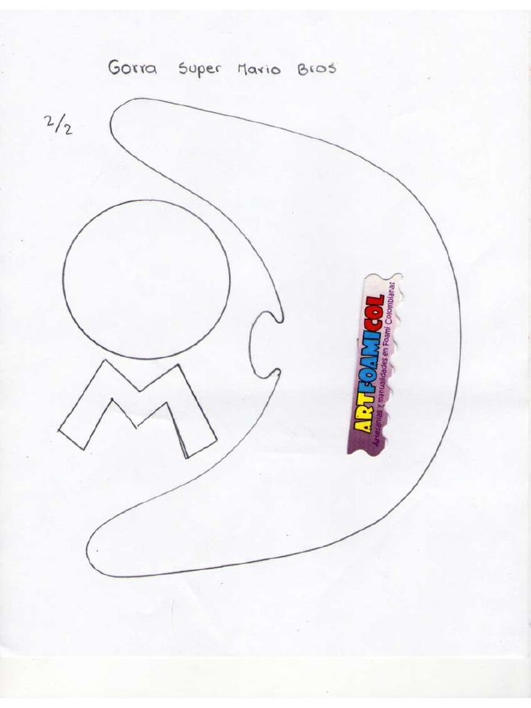 Moldes Gorra Super Mario002 | PDF