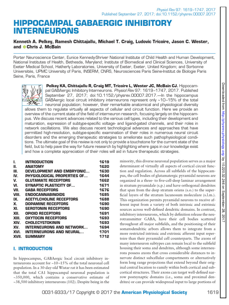 Pelkey. HIPPOCAMPAL GABAERGIC INHIBITORY INTERNEURONS | PDF ... Pelkey. HIPPOCAMPAL GABAERGIC INHIBITORY INTERNEURONS | PDF ...