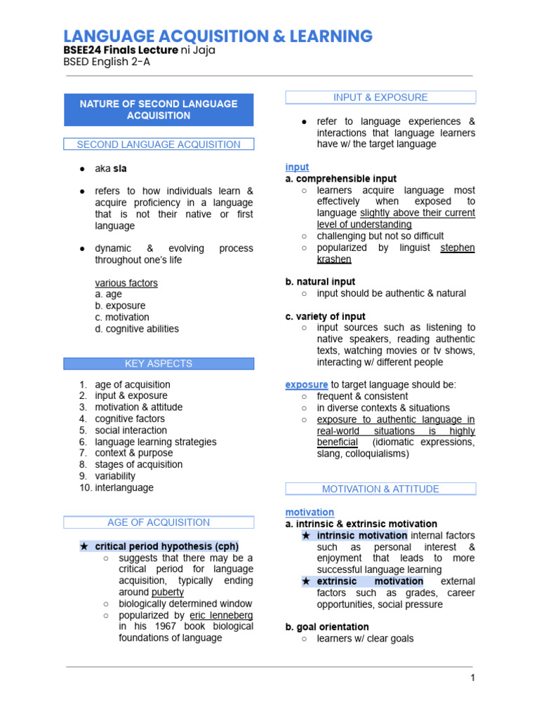 Bsee 24 Finals | PDF | Second Language Acquisition | Second Language