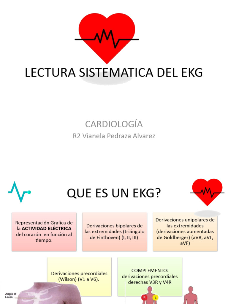 Lectura Sistematica Del Ekg Cardiologia | PDF | Electrocardiografia ...