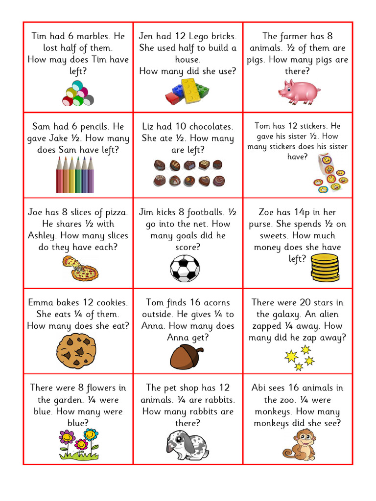 Fractions Word Problems | PDF