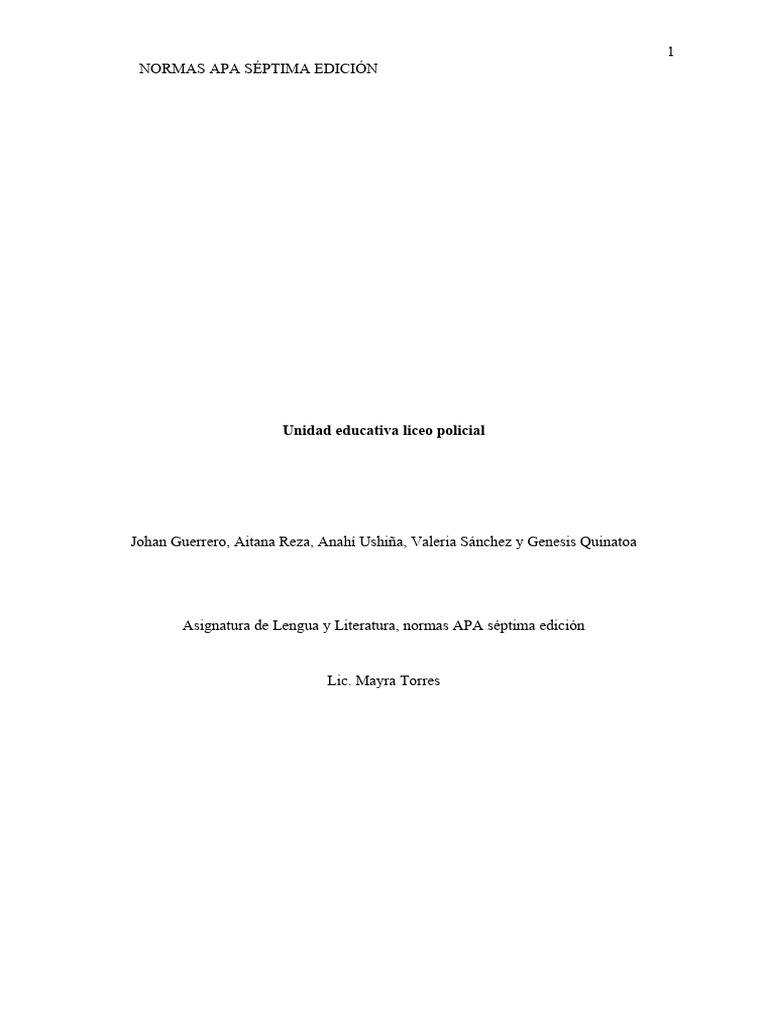 Informe Normas APA (1) | PDF | Estilo apa | Bibliografía