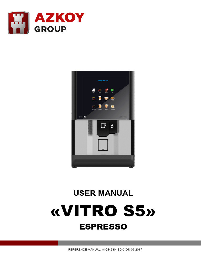 Azkoyen Vitro S5 Manual | PDF | Coffee | Boiling