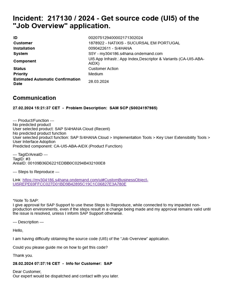 2024 - Get Source Code (UI5) of The - Job Overview - Application | PDF ...