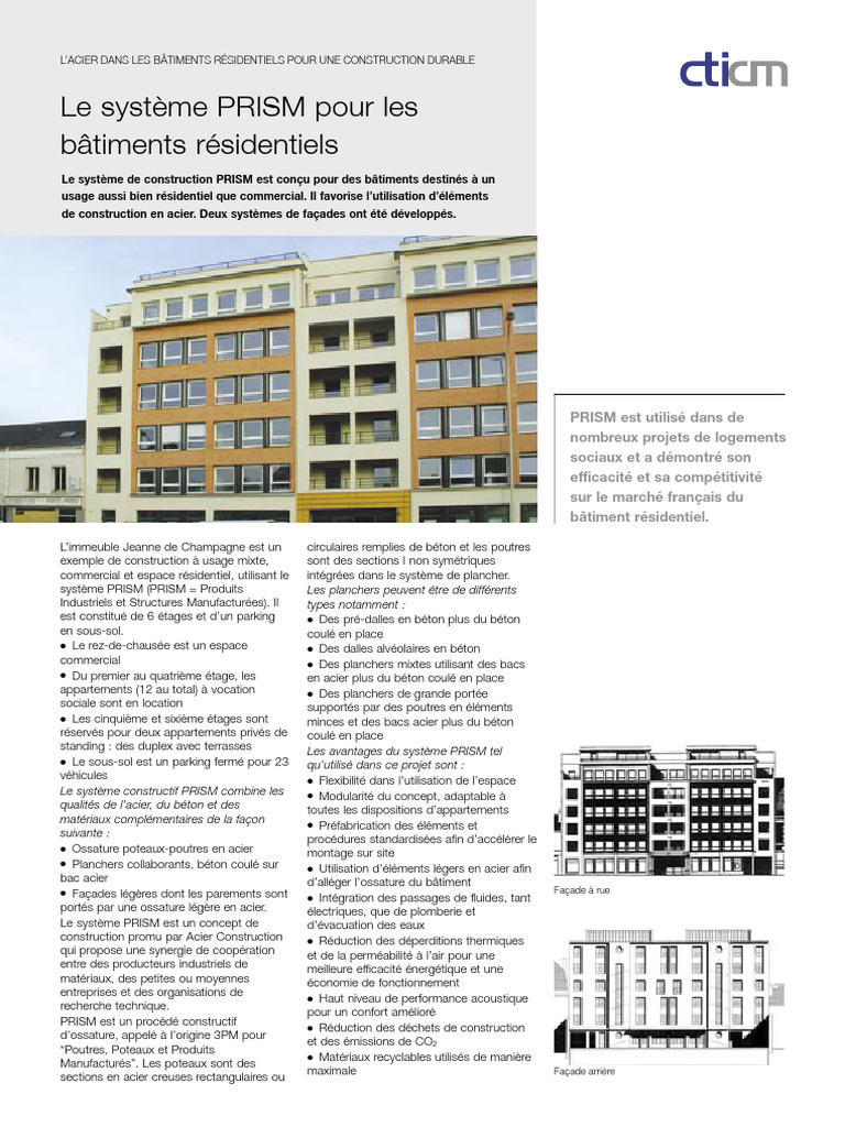 Système PRISM : Construction résidentielle durable | PDF | Béton ...