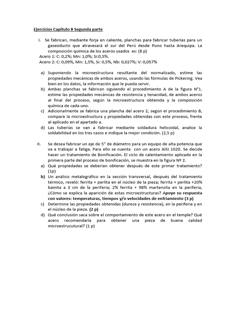 Ejercicios Capítulo 8 -1 | PDF | Acero | Química