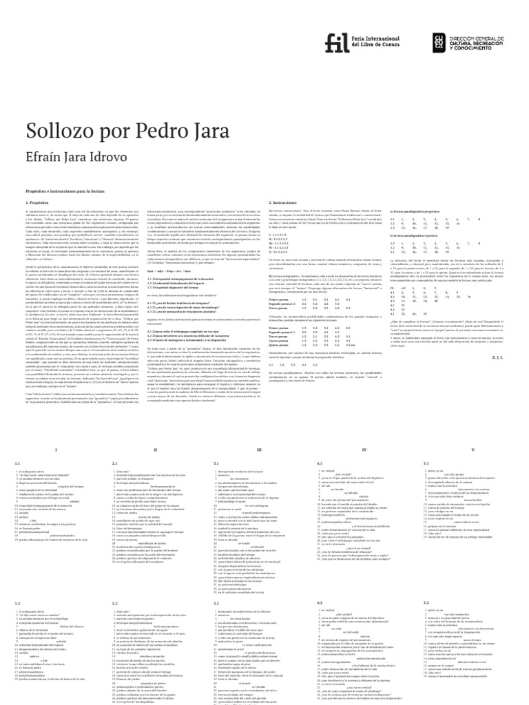 SOLLOZO POR PEDRO JARA, de Efraín Jara I | PDF