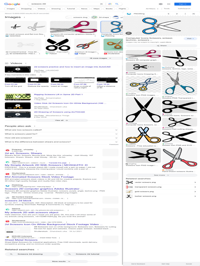 Scissors 2D - Google Search | PDF | 2 D Computer Graphics | 3 D ...