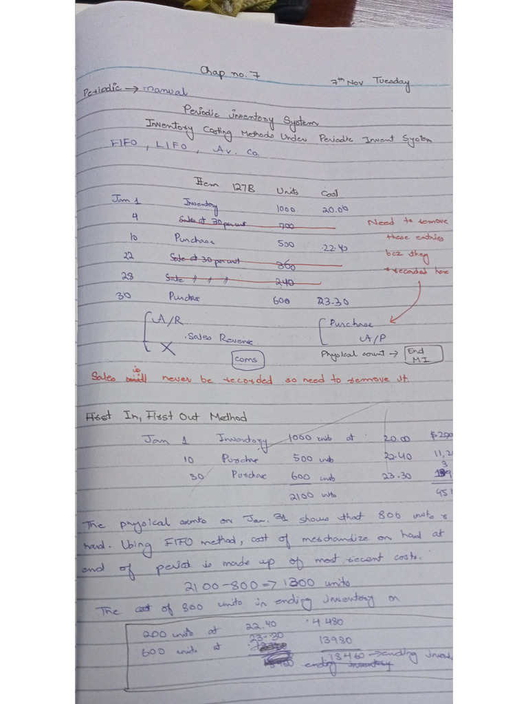FA 7 Nov Periodic Inventory System | PDF