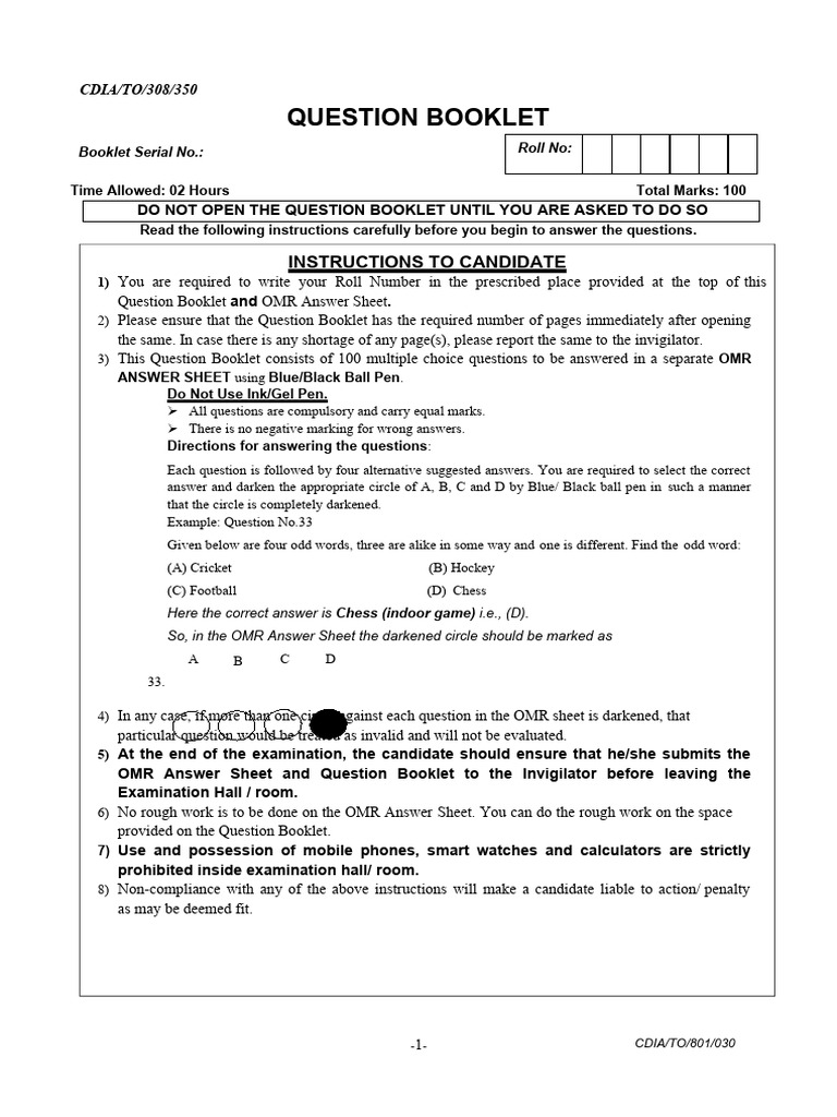 Ques - Booklet 801-Technical Officer - Architecture.624d292630f52d896ef7 | PDF | Computer ...