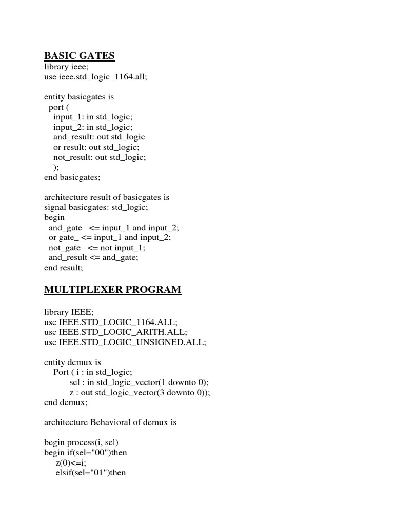 DLD Lab Prog | PDF | Digital Electronics | Electronic Design DLD Lab Prog | PDF | Digital Electronics | Electronic Design
