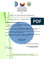 Barangay Endorsement Letter | PDF