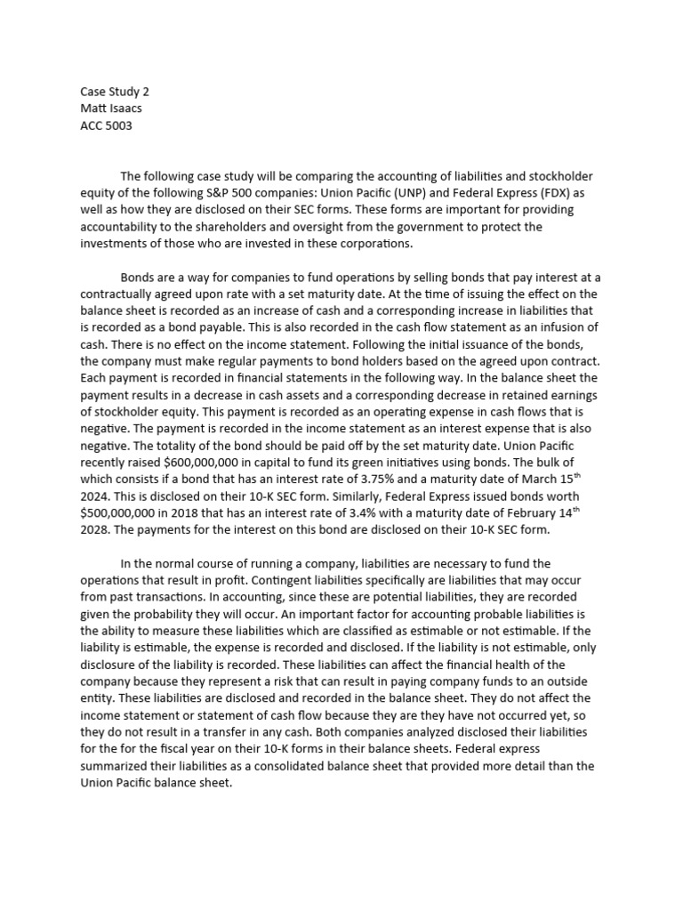 Case Study Stock | PDF | Dividend | Equity (Finance)