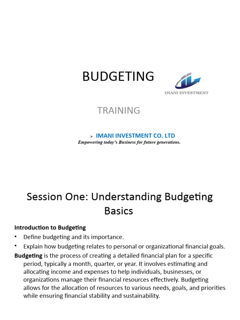 Budgeting | Download Free PDF | Budget | Expense