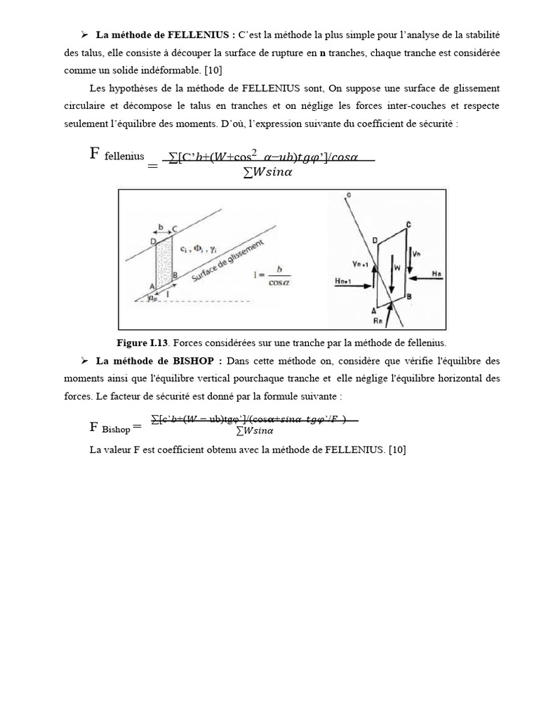 Méthode de Fellenius pour talus instables | PDF | Équilibre ...